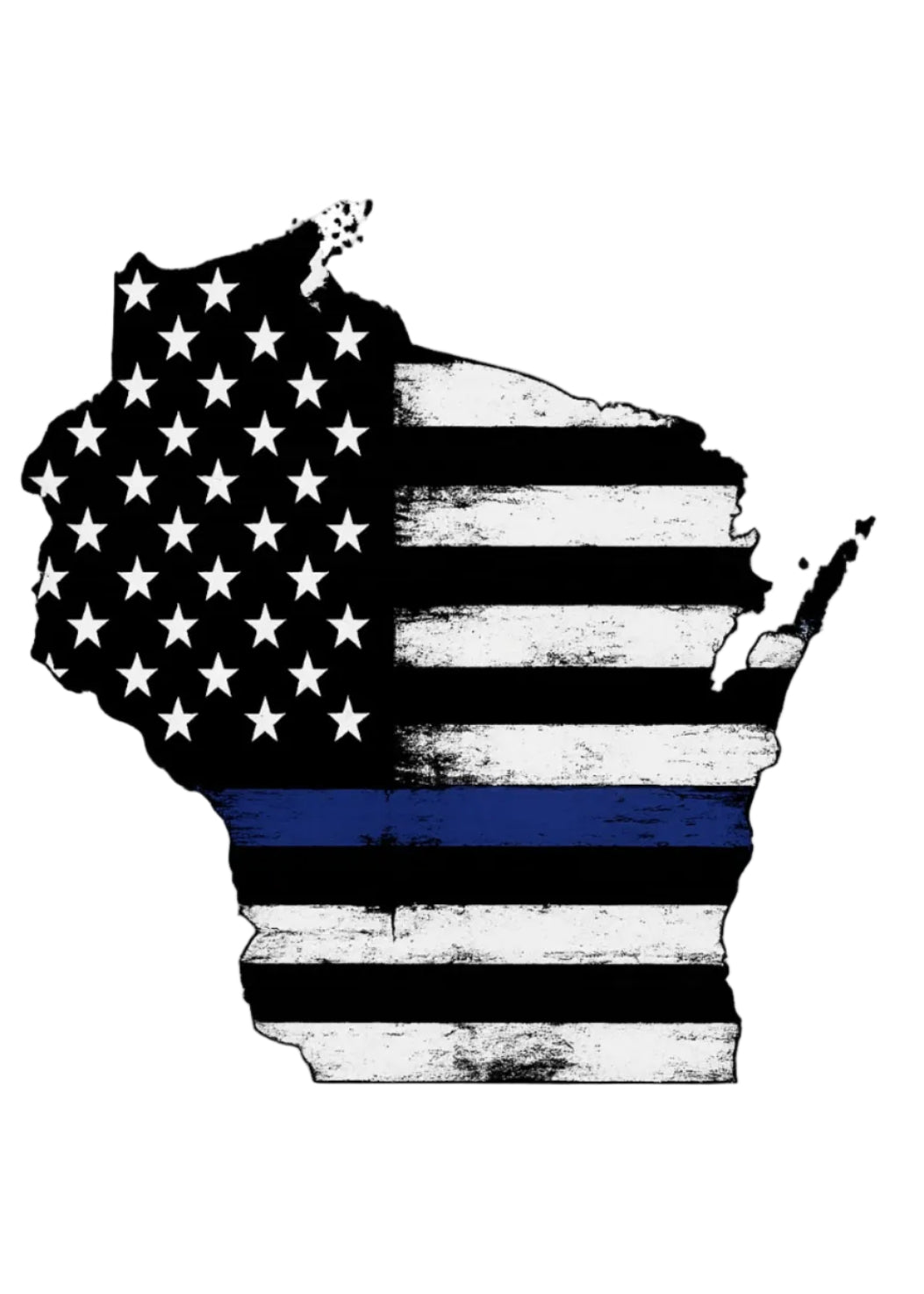 Wisconsin Blue Line Sticker